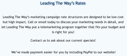 Leading The Way Rates